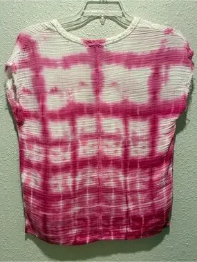 Michael Stars | Tops | Michael Stars Fuchsia White Tiedye Vneck Top ...